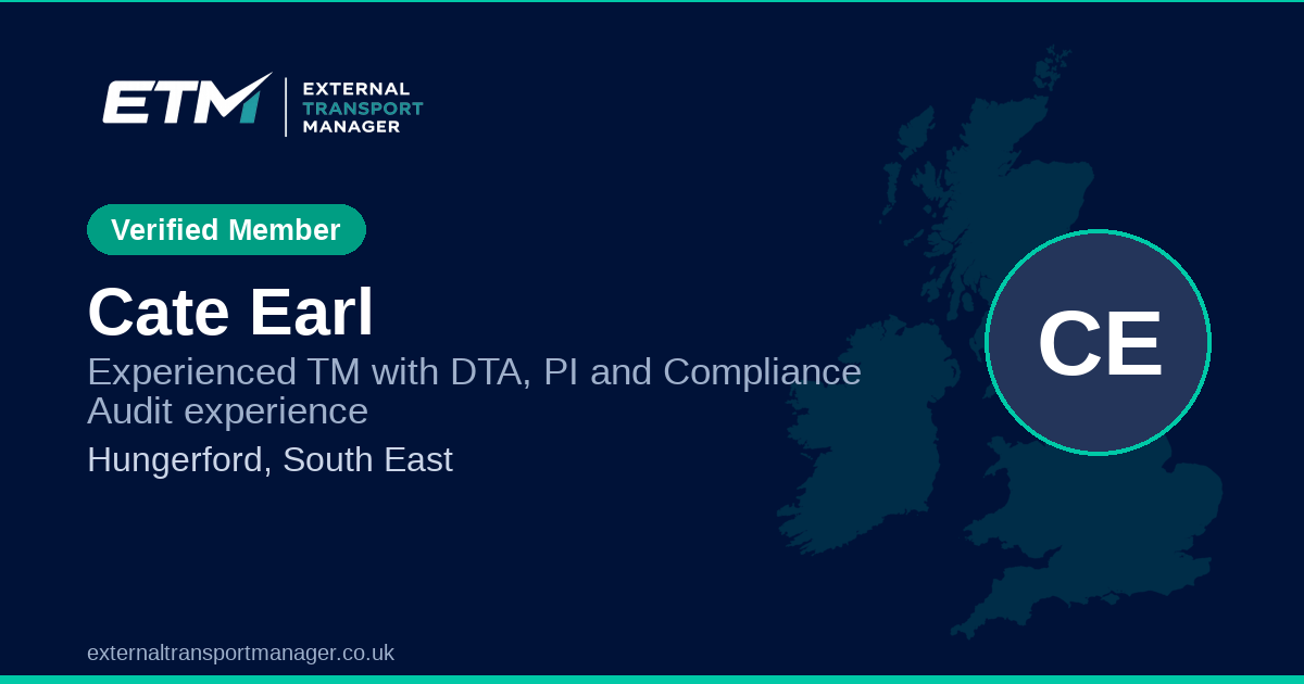 Cate Earl – External Transport Manager